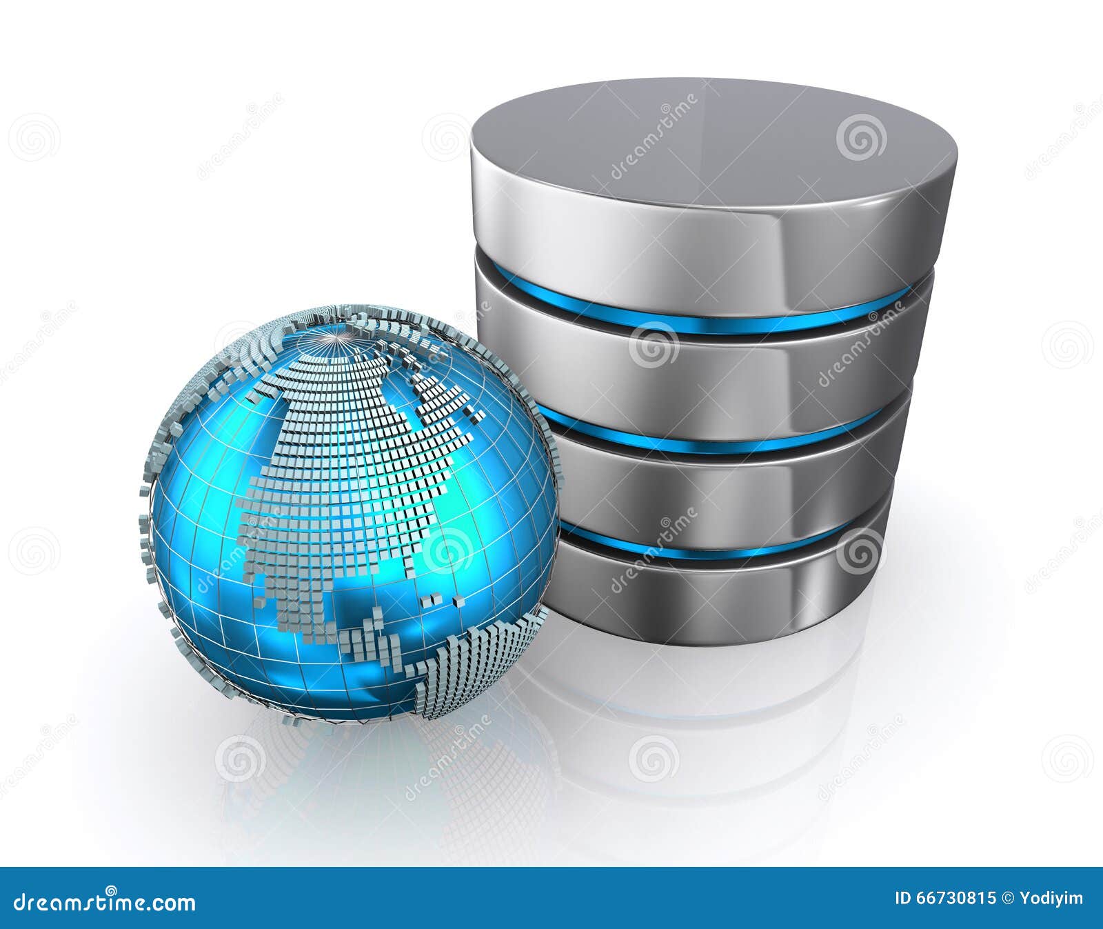 Database Storage Concept Cloud Computing Stock Illustration
