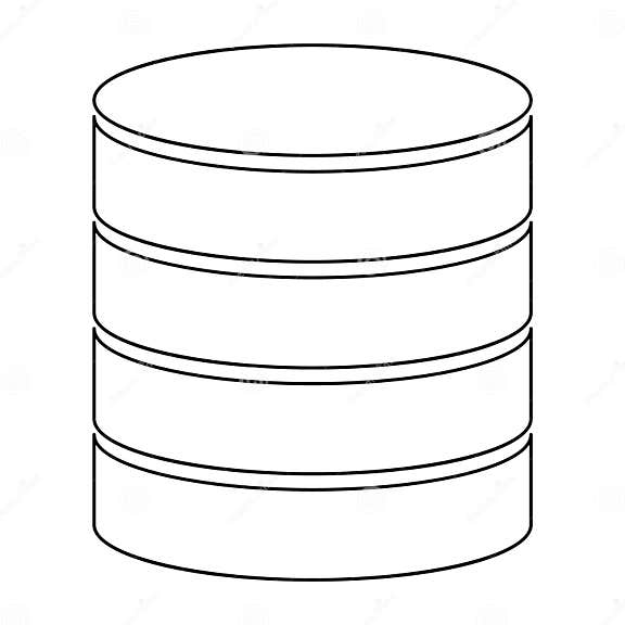 Database Storage Icon, Internet Network Server Cloud Data Symbol ...