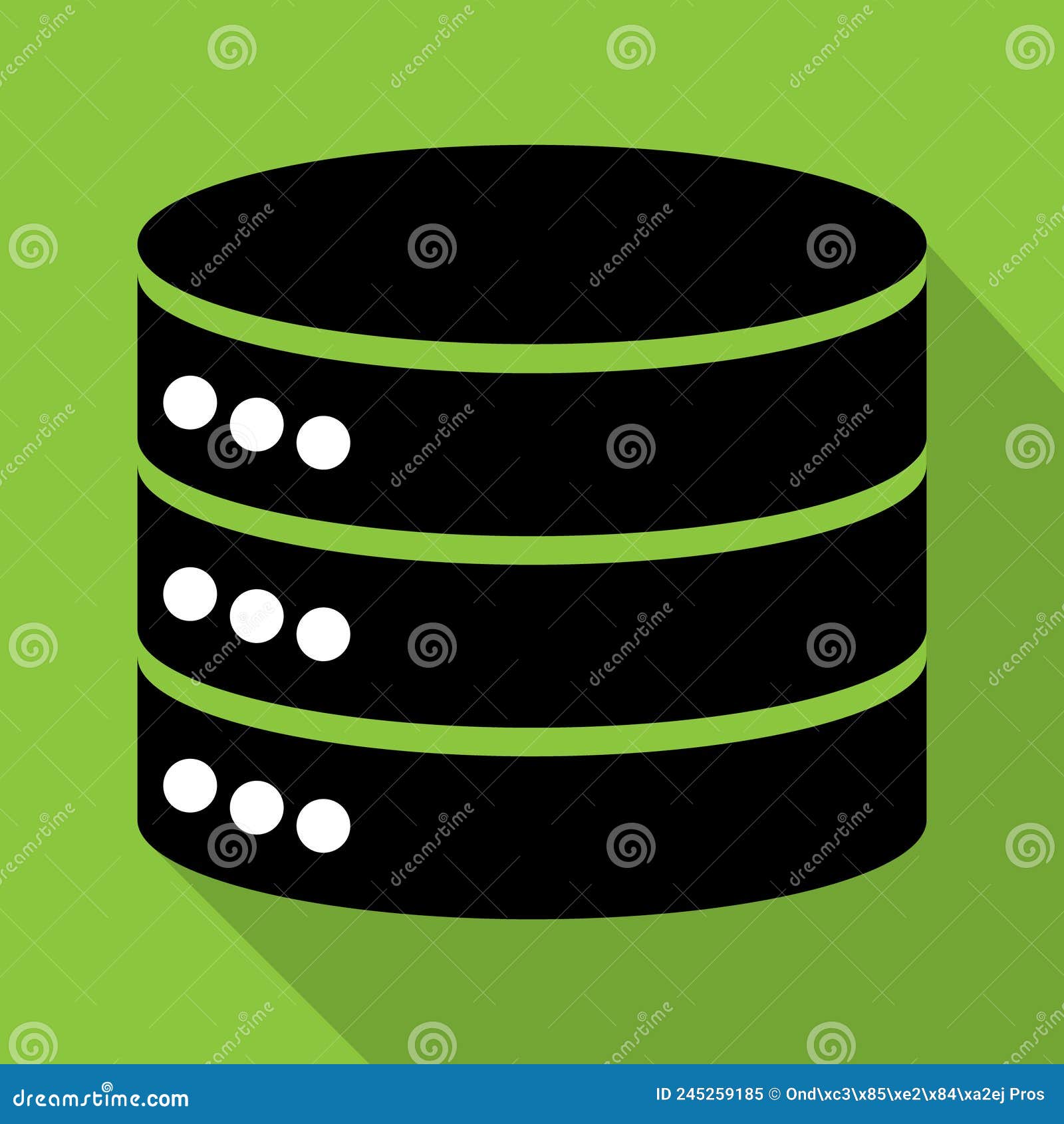 Database Storage Icon With Shadow Internet Network Server Cloud Data Symbol Connection System