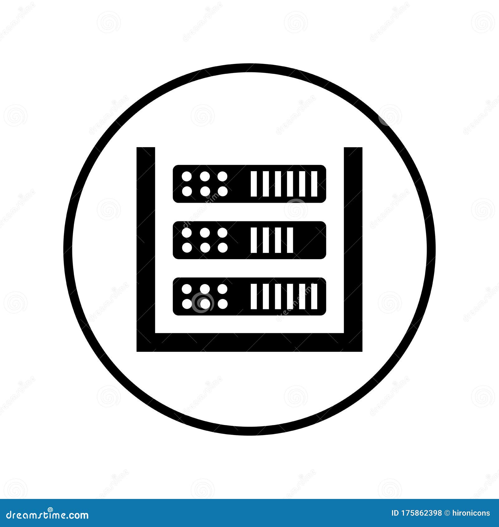 Database, Storage, Server Black Icon Stock Vector - Illustration of ...