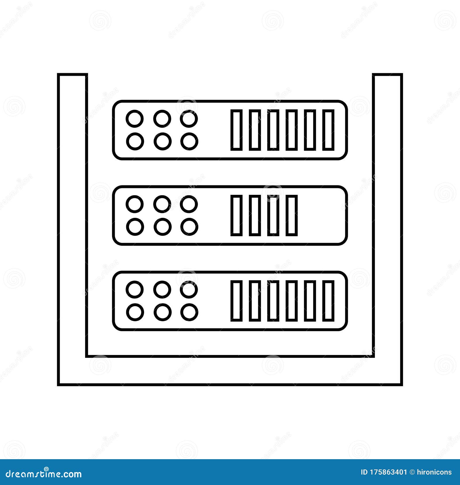 Database, Storage, Server Outline Icon Stock Vector - Illustration of ...
