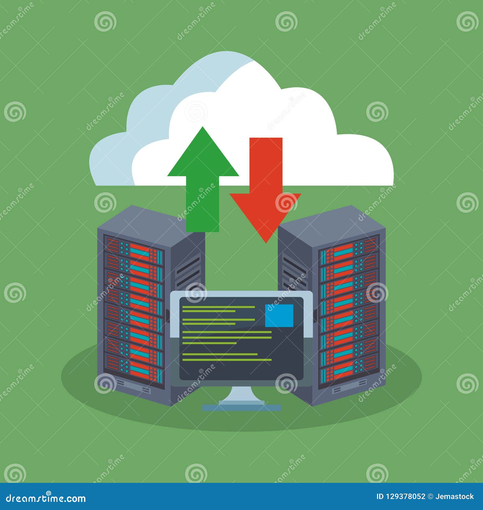 Database Storage Technology Stock Vector - Illustration of concept ...