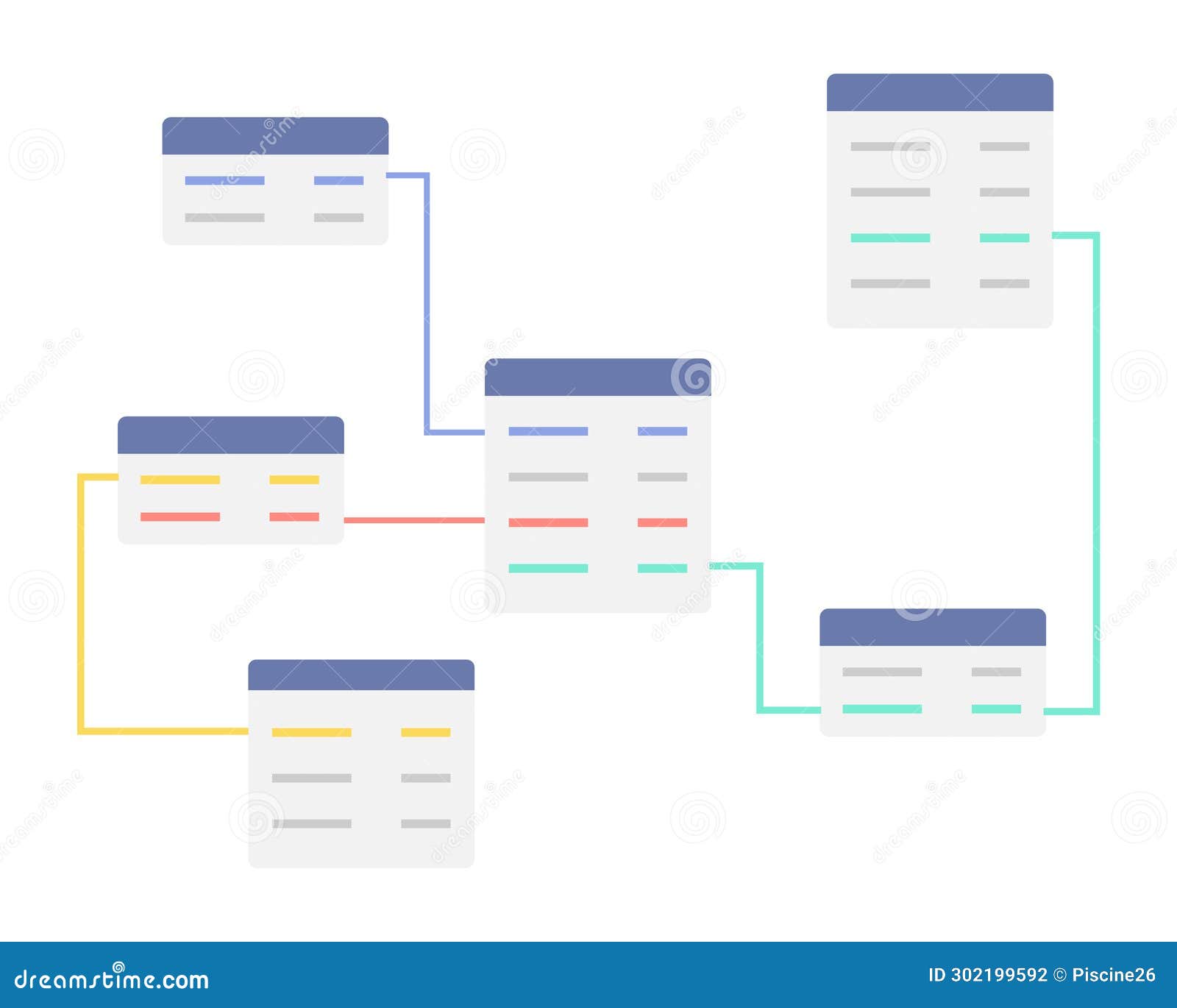 Database Structure Icon Cartoon Vector | CartoonDealer.com #223751511