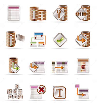 Database and table icons stock vector. Illustration of access - 9948061