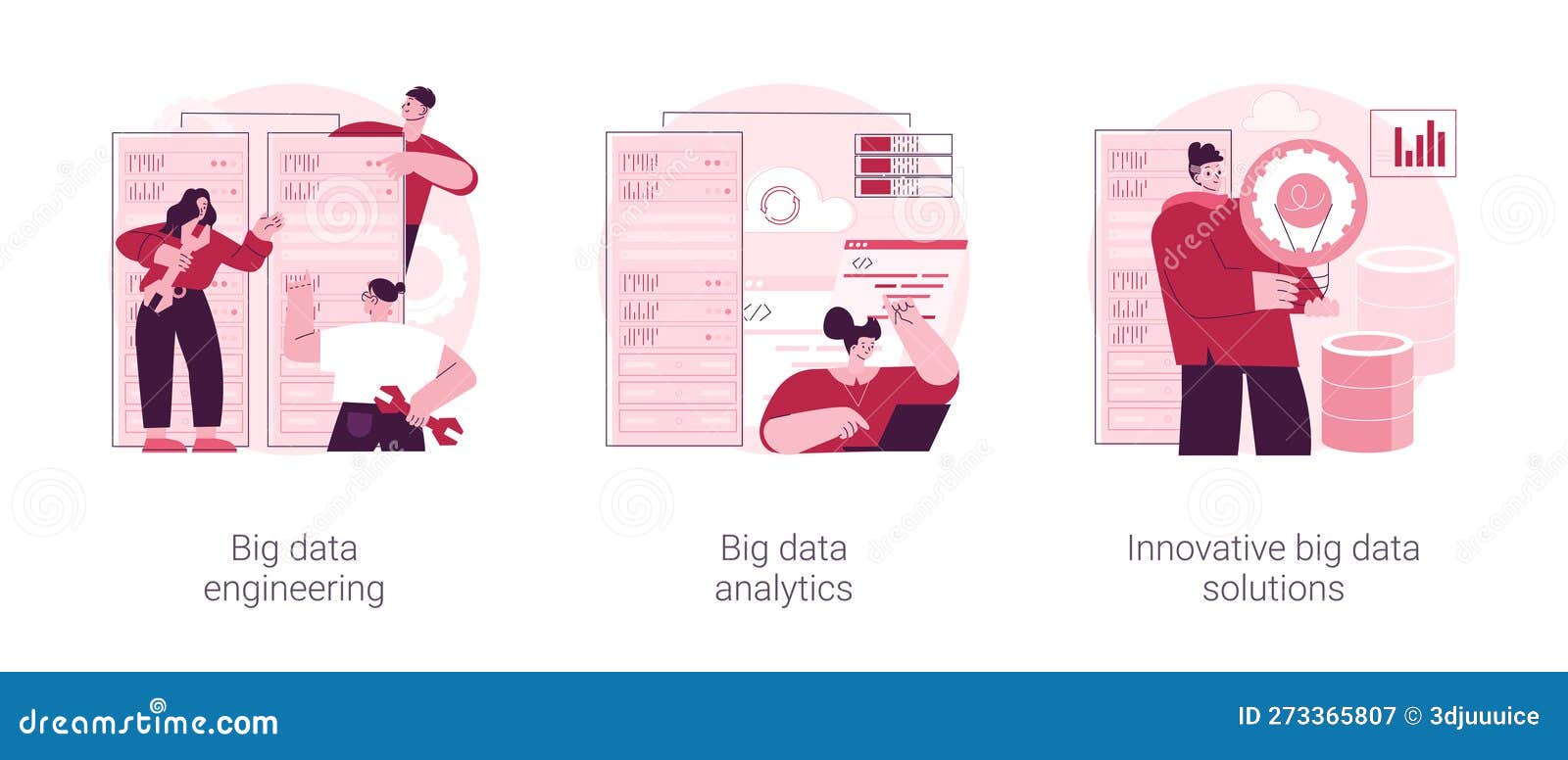 Database Technology Abstract Concept Vector Illustrations. Stock Vector - Illustration of vector ...