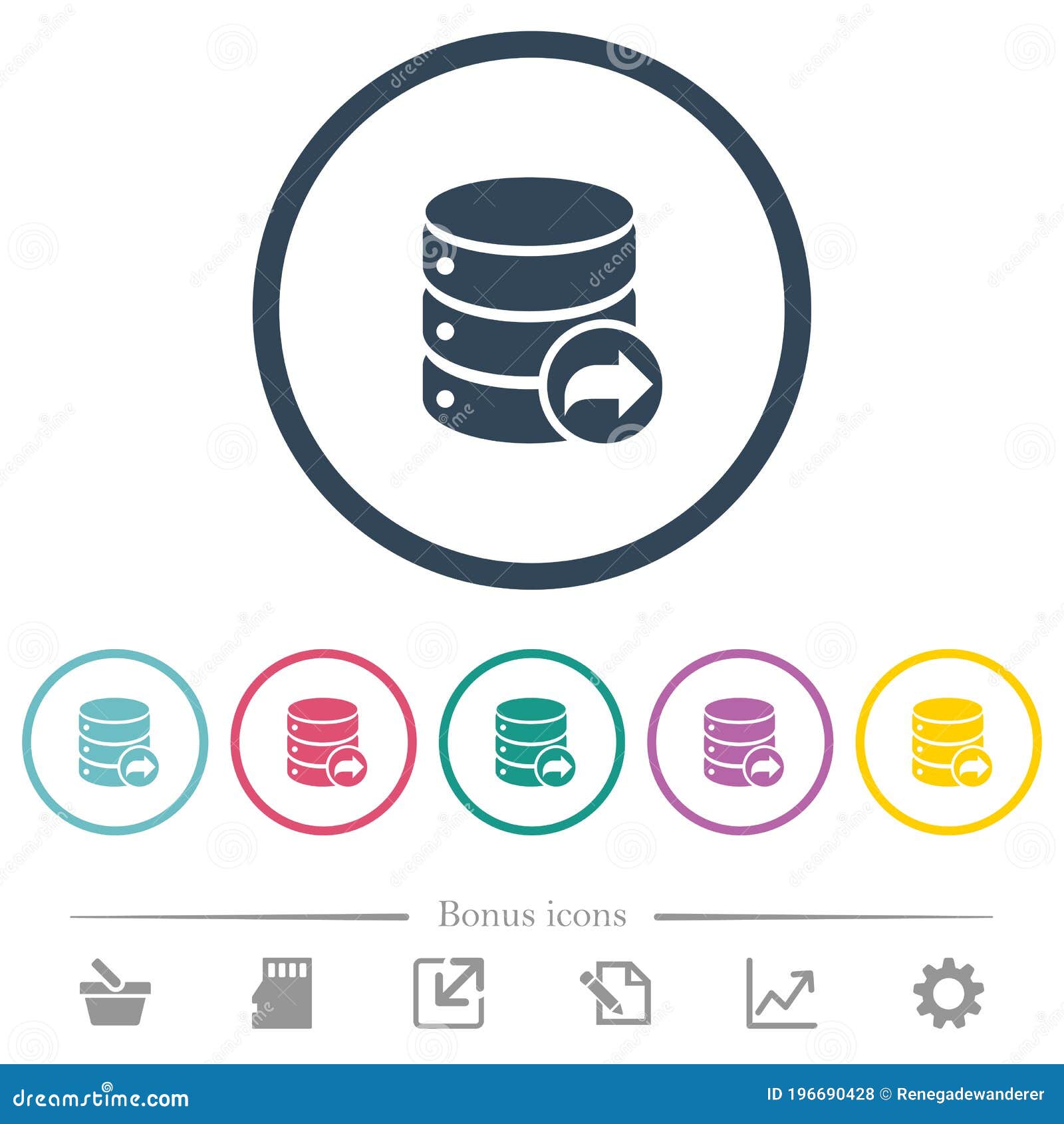 Database Transaction Commit Flat Color Icons in Round Outlines Stock ... Database Transaction Commit Flat Color Icons in Round Outlines Stock ...