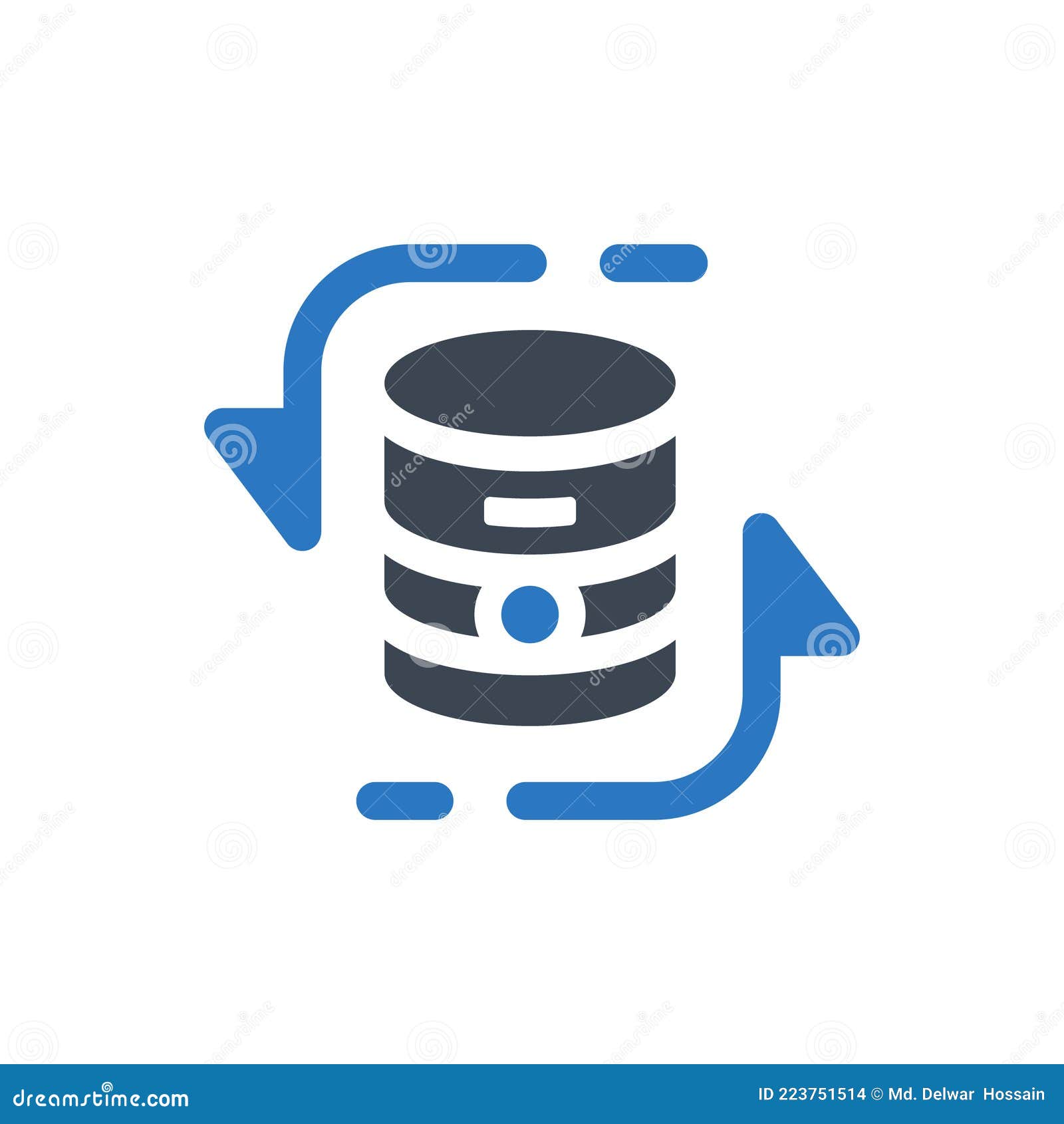 Database update icon stock vector. Illustration of icon - 223751514