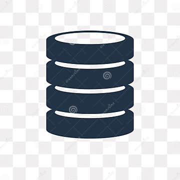 Database Vector Icon Isolated on Transparent Background, Database ...