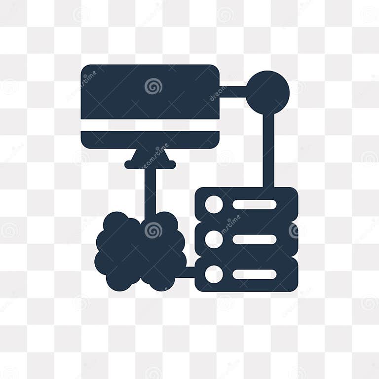 Database Vector Icon Isolated on Transparent Background, Database Transparency Concept Can Be ...