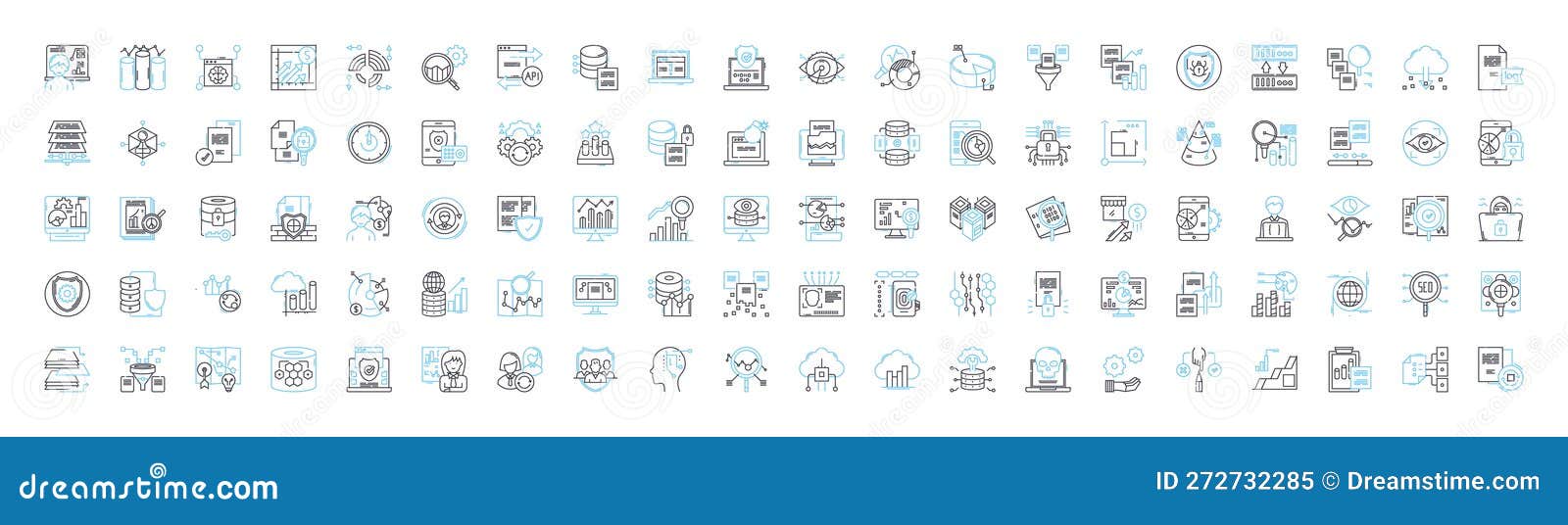 Database Vector Line Icons Set Database Sql Mysql Oracle Access Mongodb Postgresql
