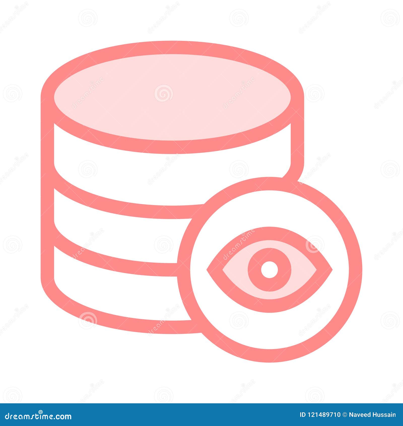 Database view line icon stock illustration. Illustration of design ...