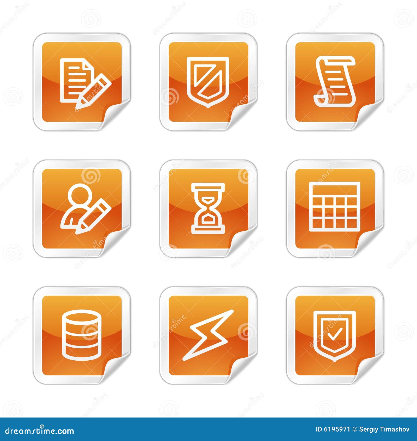 Database web icons stock vector. Illustration of internet - 6195971