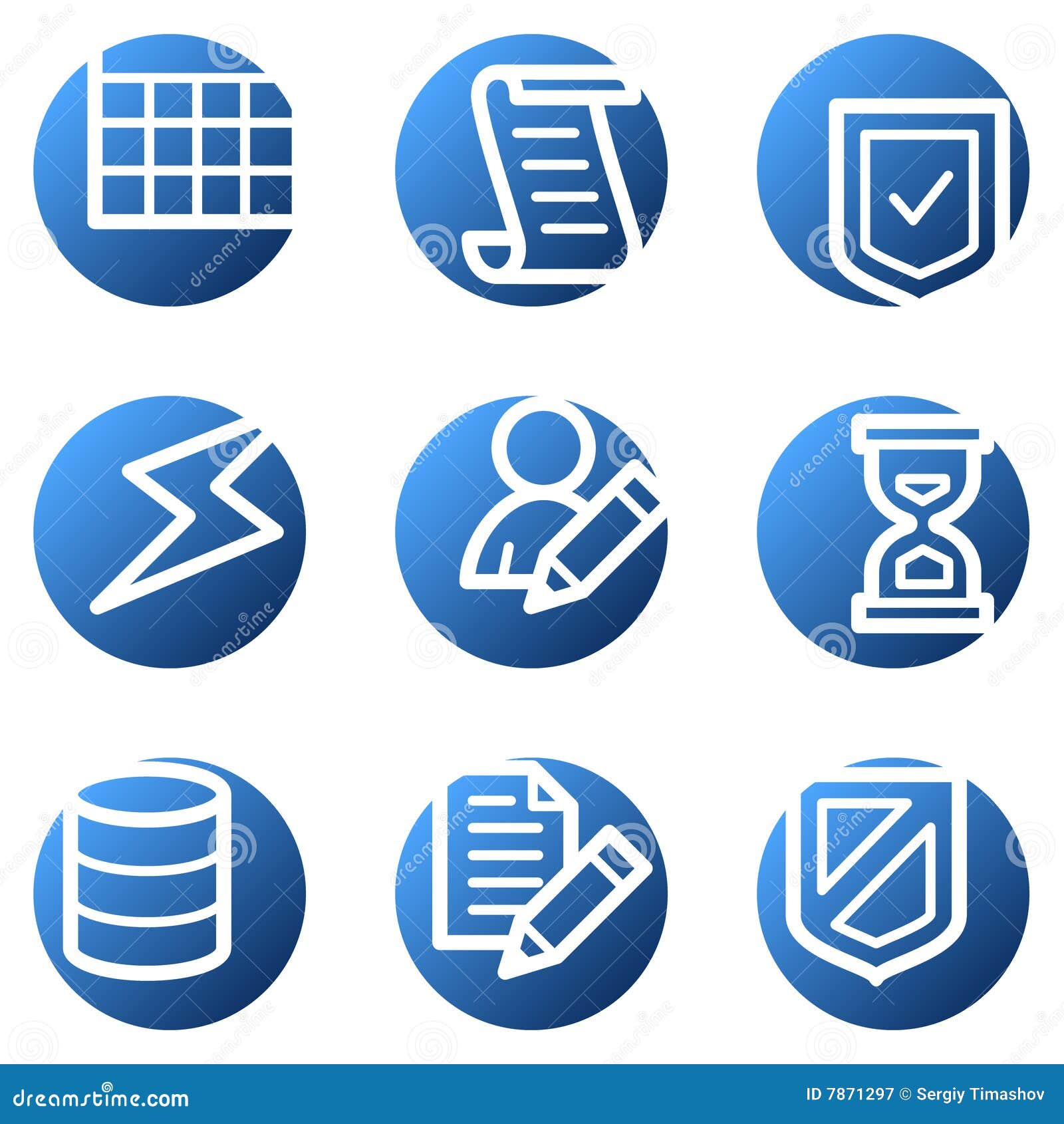 Database web icons stock vector. Illustration of edit - 7871297