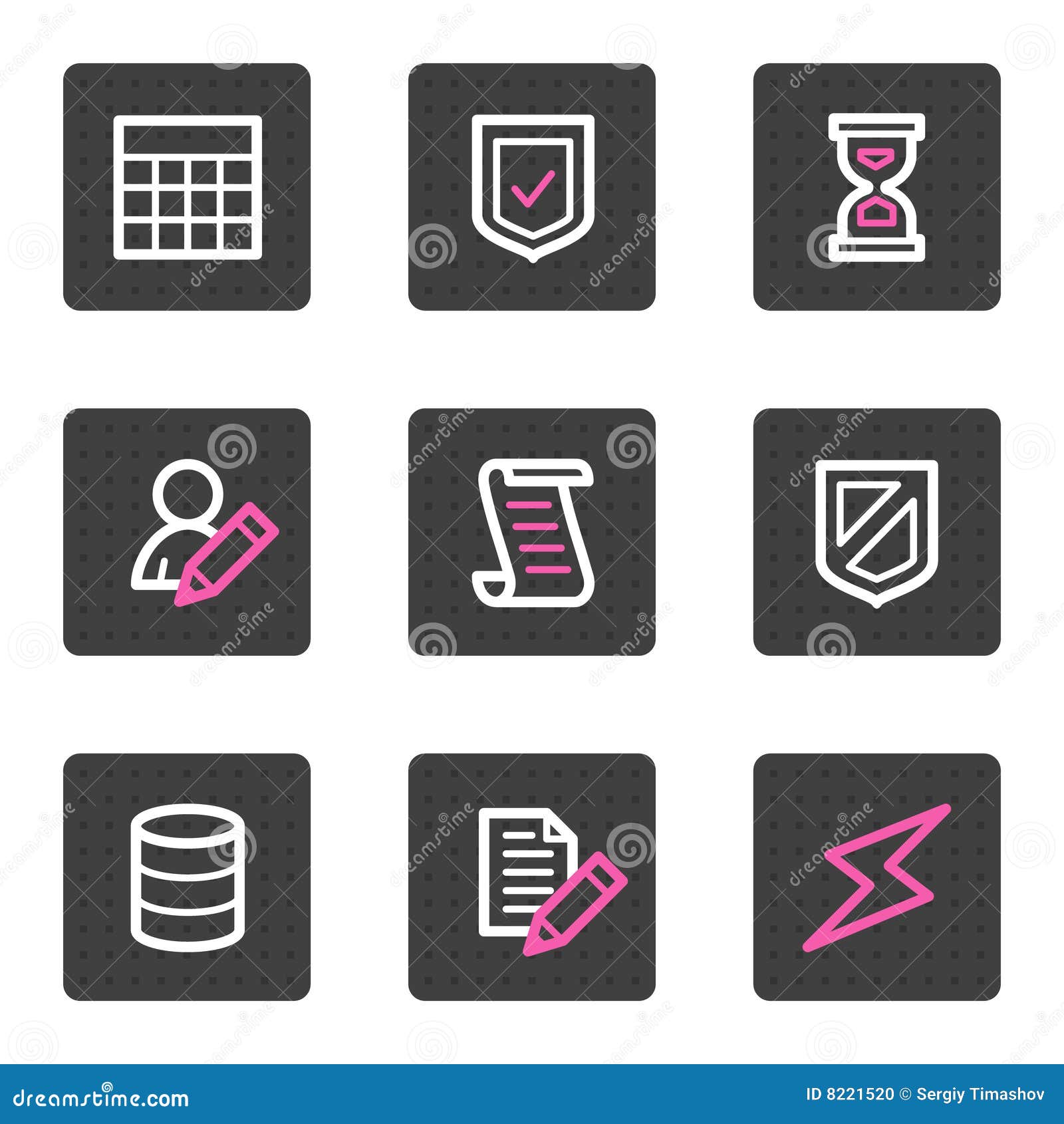 Database web icons stock vector. Illustration of edit - 8221520