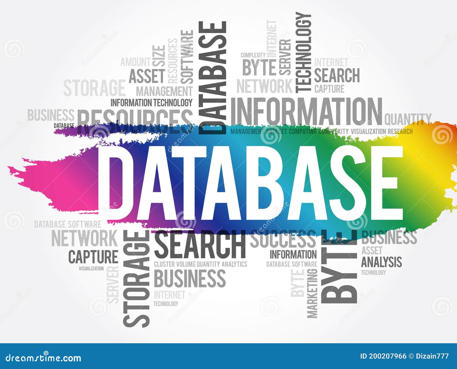 Database Word Cloud Collage Stock Illustration - Illustration of server ...