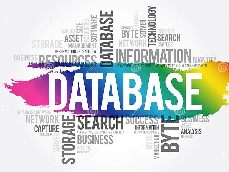 Database Word Cloud Collage Stock Illustration - Illustration of server ...