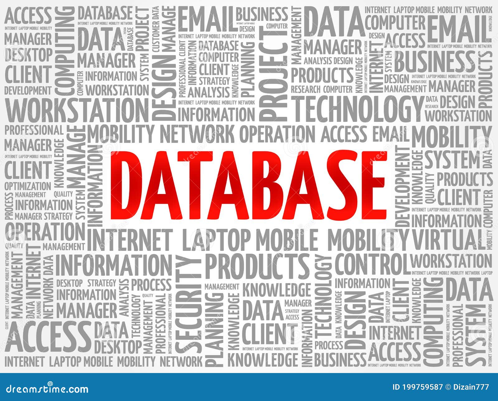 Database Word Cloud Collage Stock Illustration - Illustration of ...