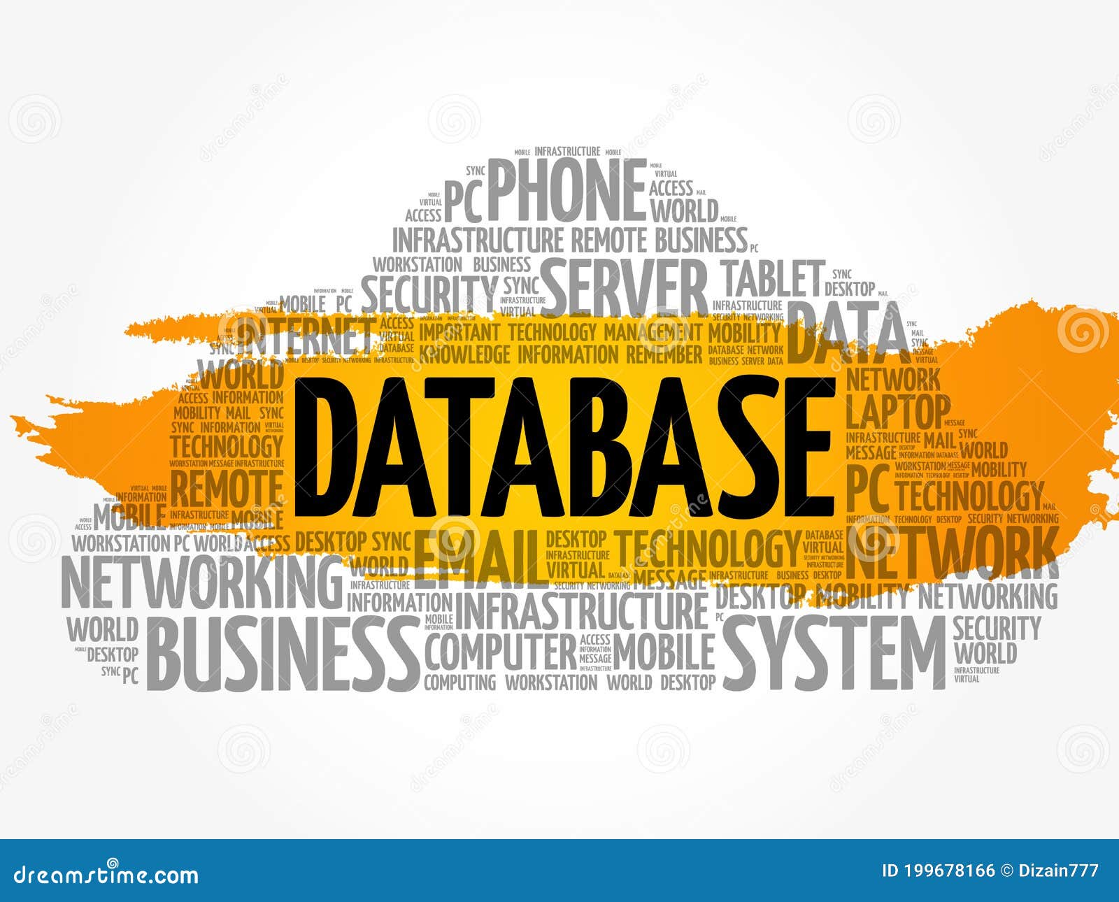Database Word Cloud Collage Stock Illustration - Illustration of ...