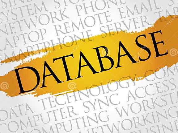 Database word cloud stock illustration. Illustration of digital - 202471902