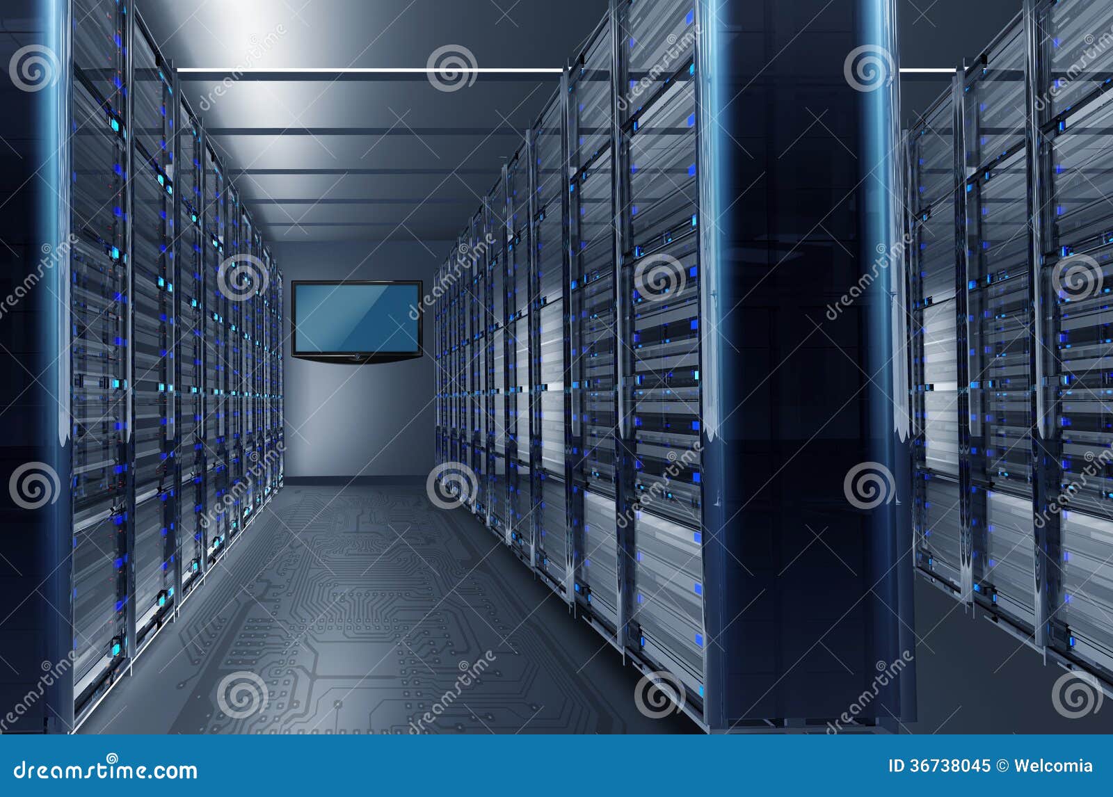 Datacenter Alley stock illustration. Illustration of hall - 36738045