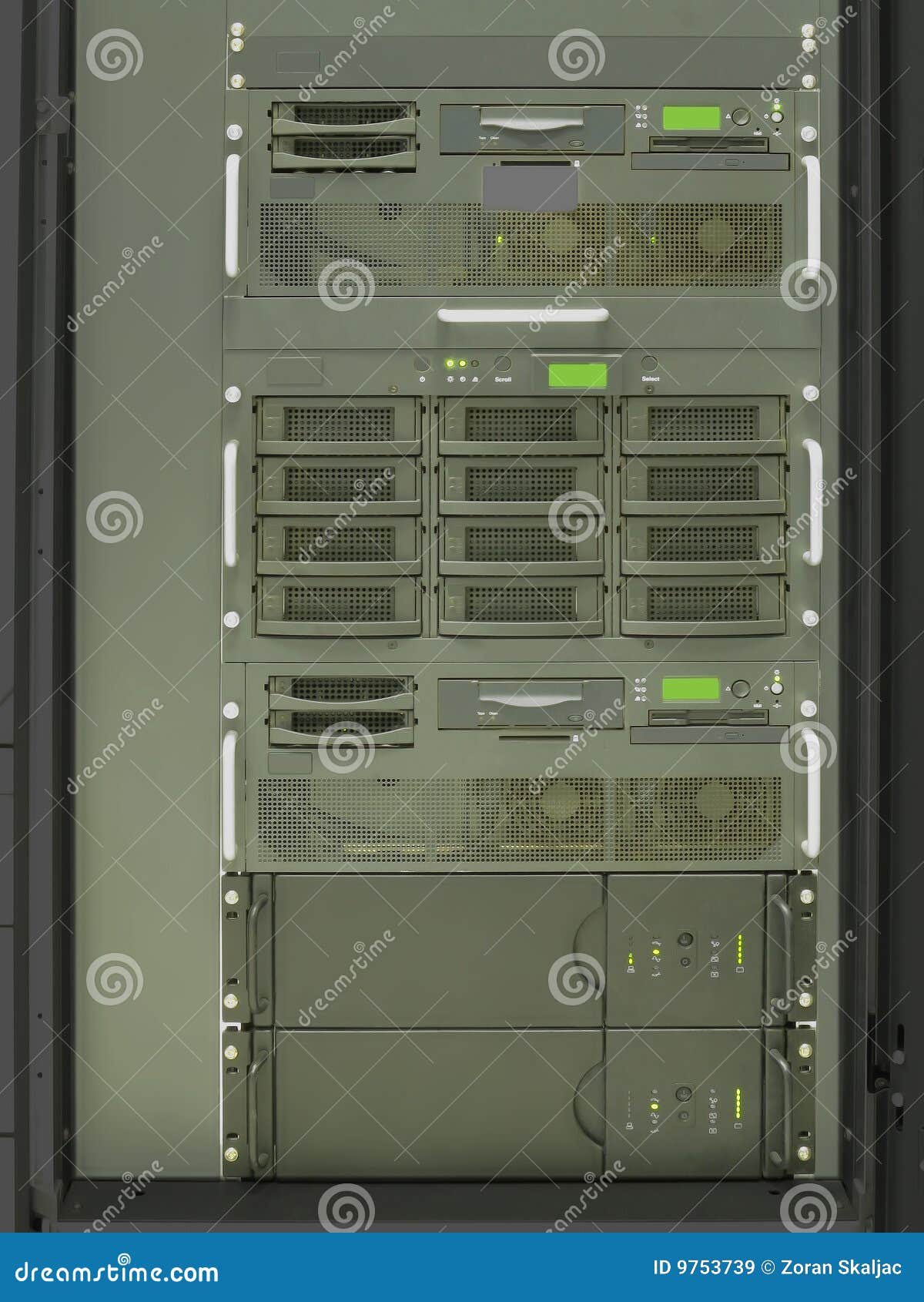 Datacenter Computer Servers Rack Stock Image - Image of optical, clean ...