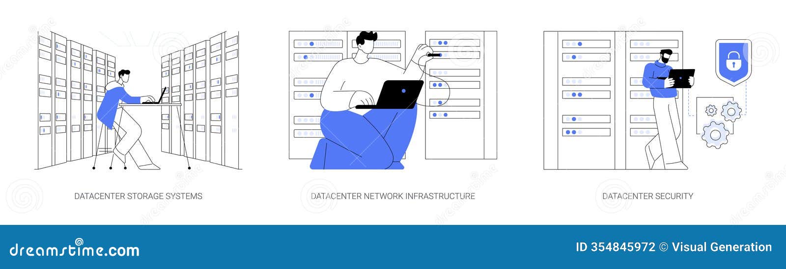 Cartoon PC Components For Computer Store Set. Vector | CartoonDealer ...