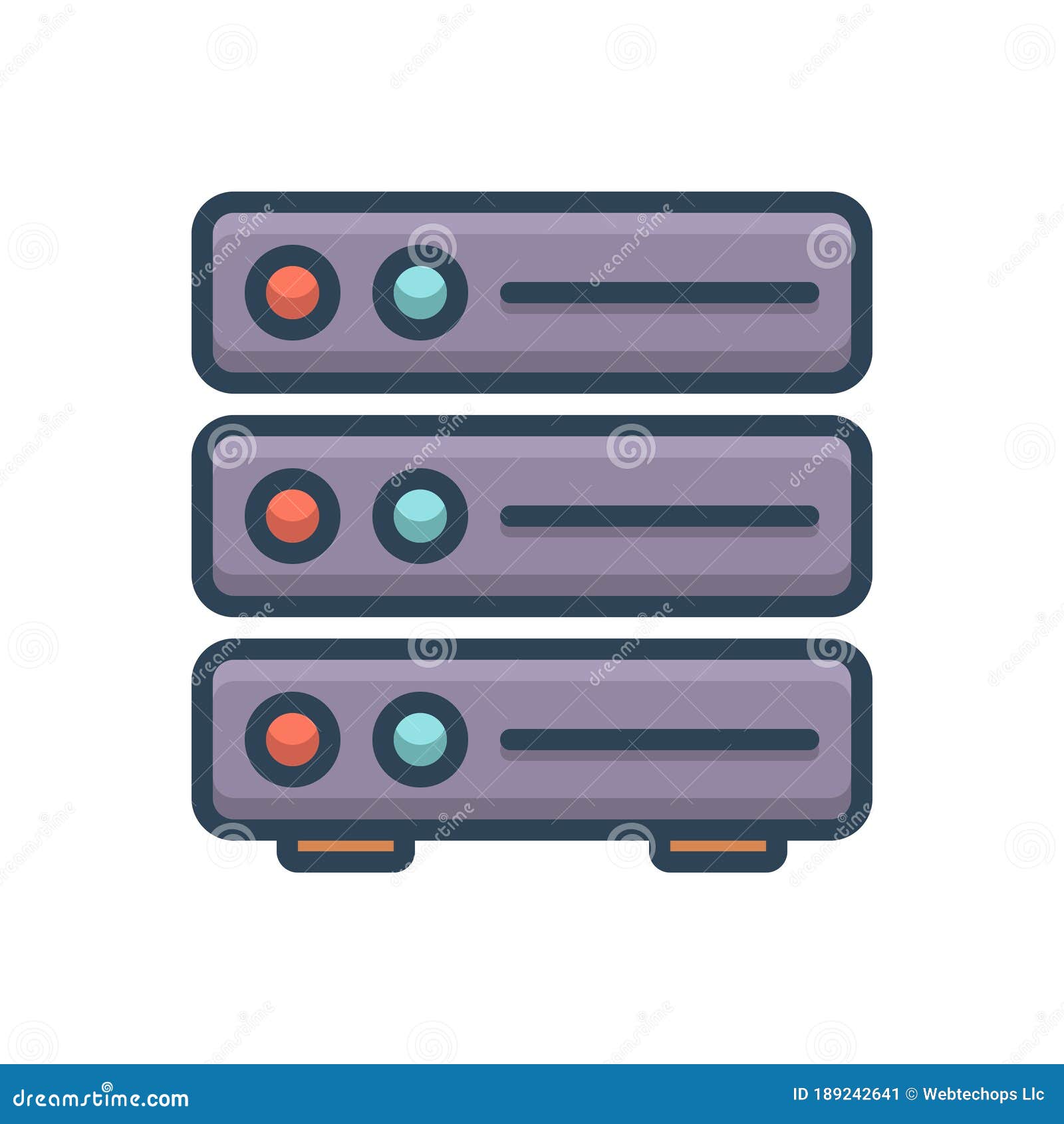 Color Illustration Icon for Datacenter, Backup and Datacenter Stock ...