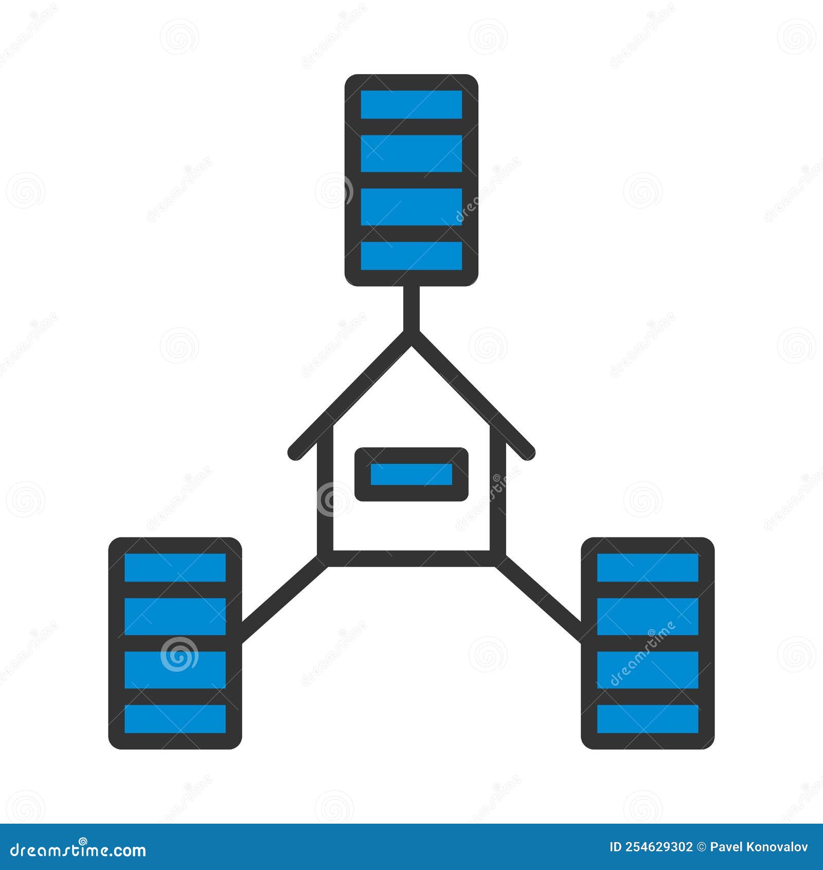 Datacenter Icon stock vector. Illustration of icon, center - 254629302
