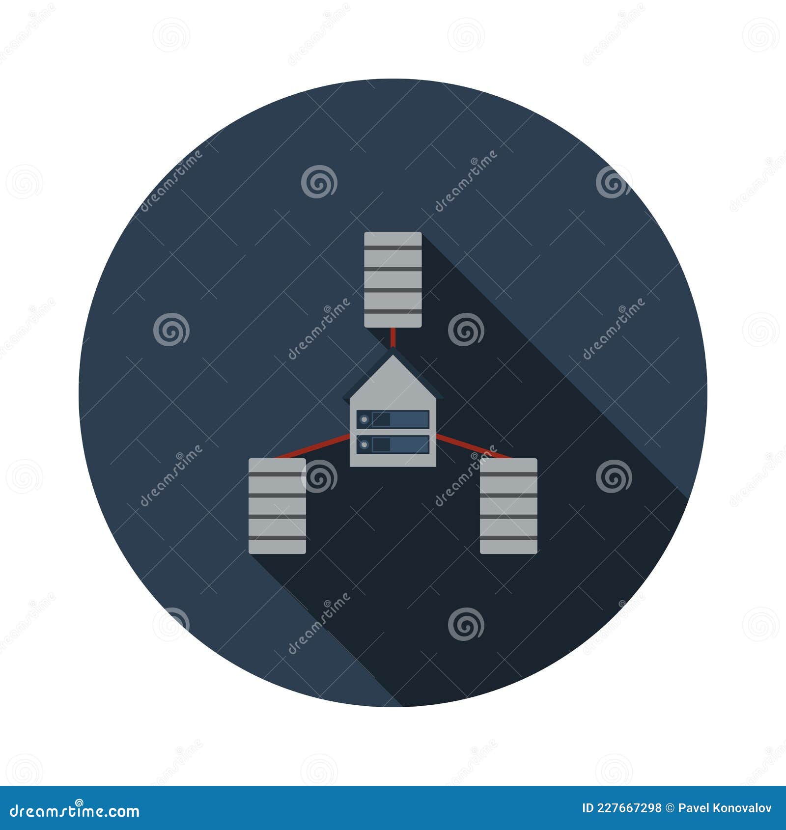 Datacenter Icon stock vector. Illustration of computer - 227667298