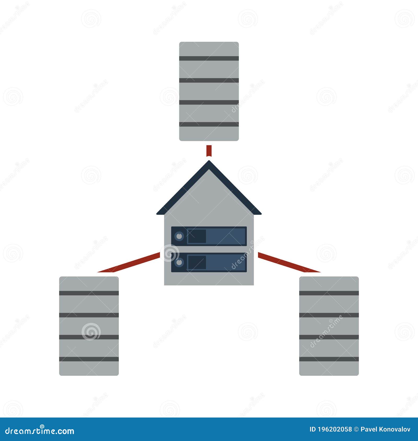 Datacenter Icon stock vector. Illustration of provider - 196202058