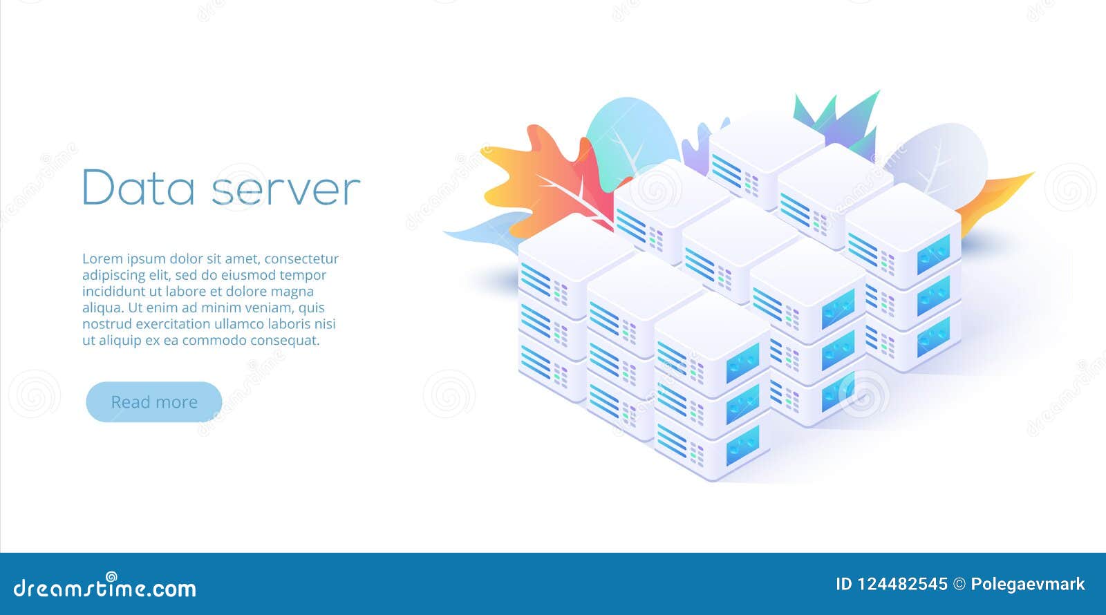 Datacenter Isometric Vector Illustration Abstract 3d Hosting Se Stock
