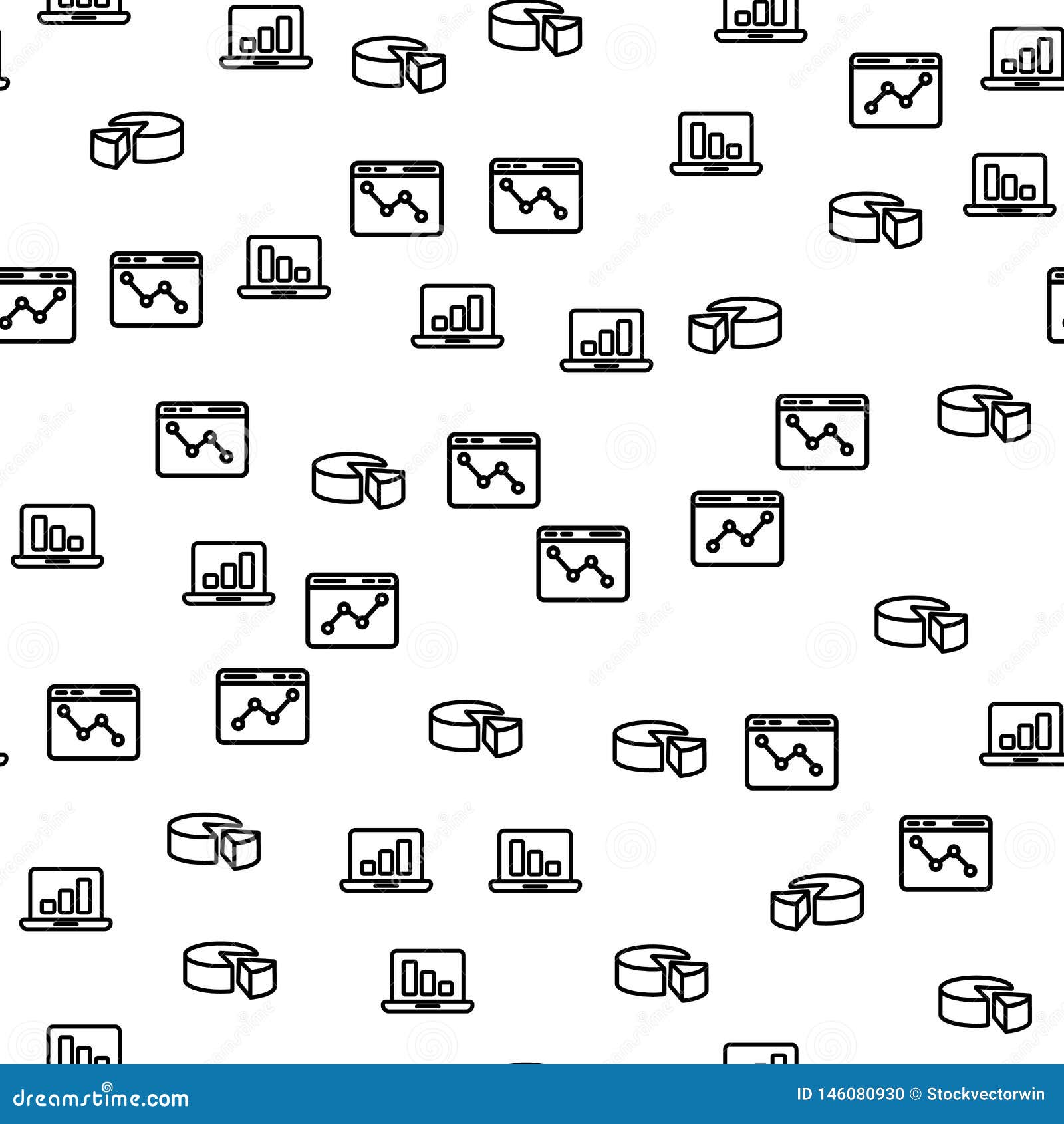 Datacenter Laptop Diagram Graphic Seamless Pattern Stock Vector ...