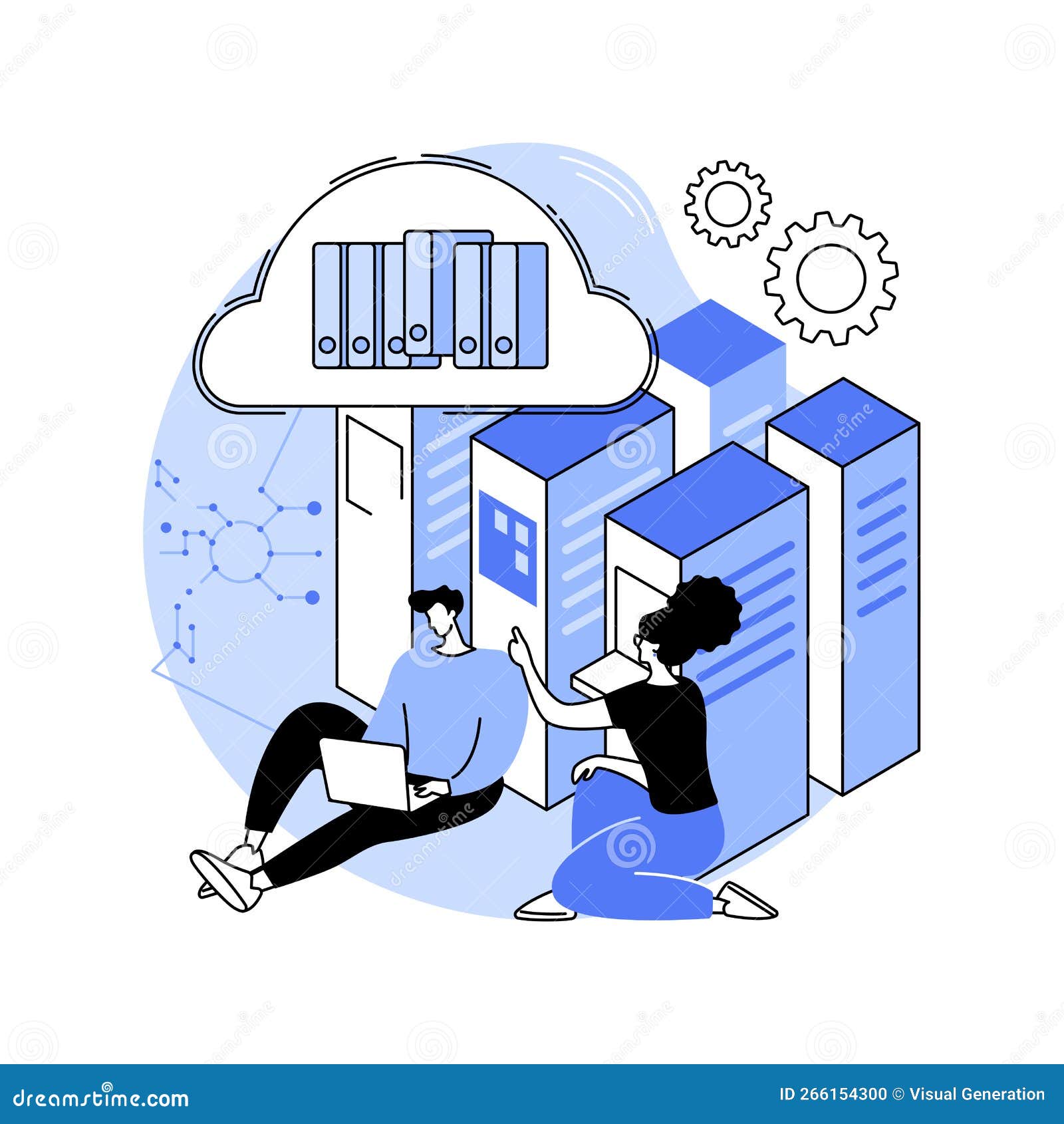 Datacenter Manager Isolated Cartoon Vector Illustrations. Stock Vector ...
