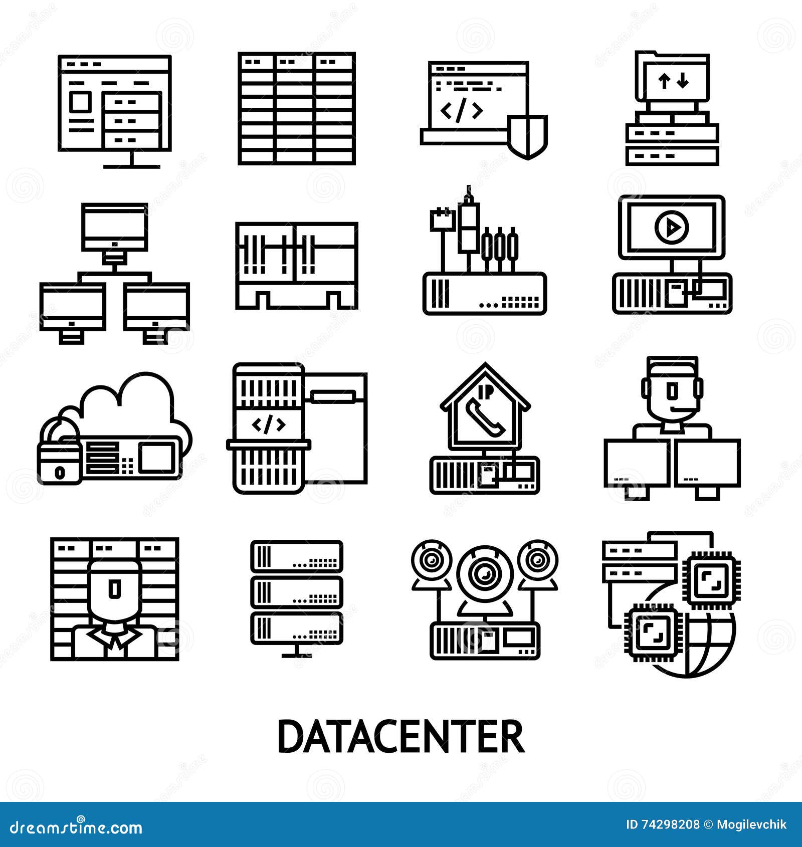 Datacenter Monochrome Icons Set Stock Vector - Illustration of icons ... Datacenter Monochrome Icons Set Stock Vector - Illustration of icons ...