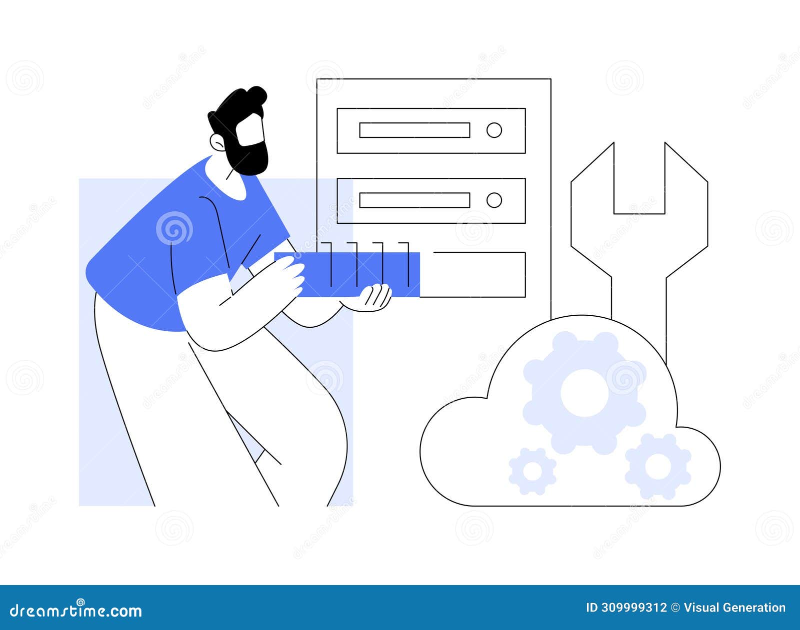 Datacenter Technician Isolated Cartoon Vector Illustrations. Stock ...