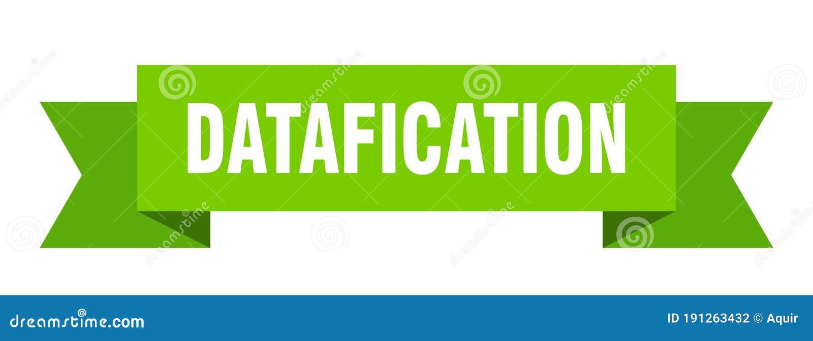Datafication ribbon. stock vector. Illustration of sign - 191263432