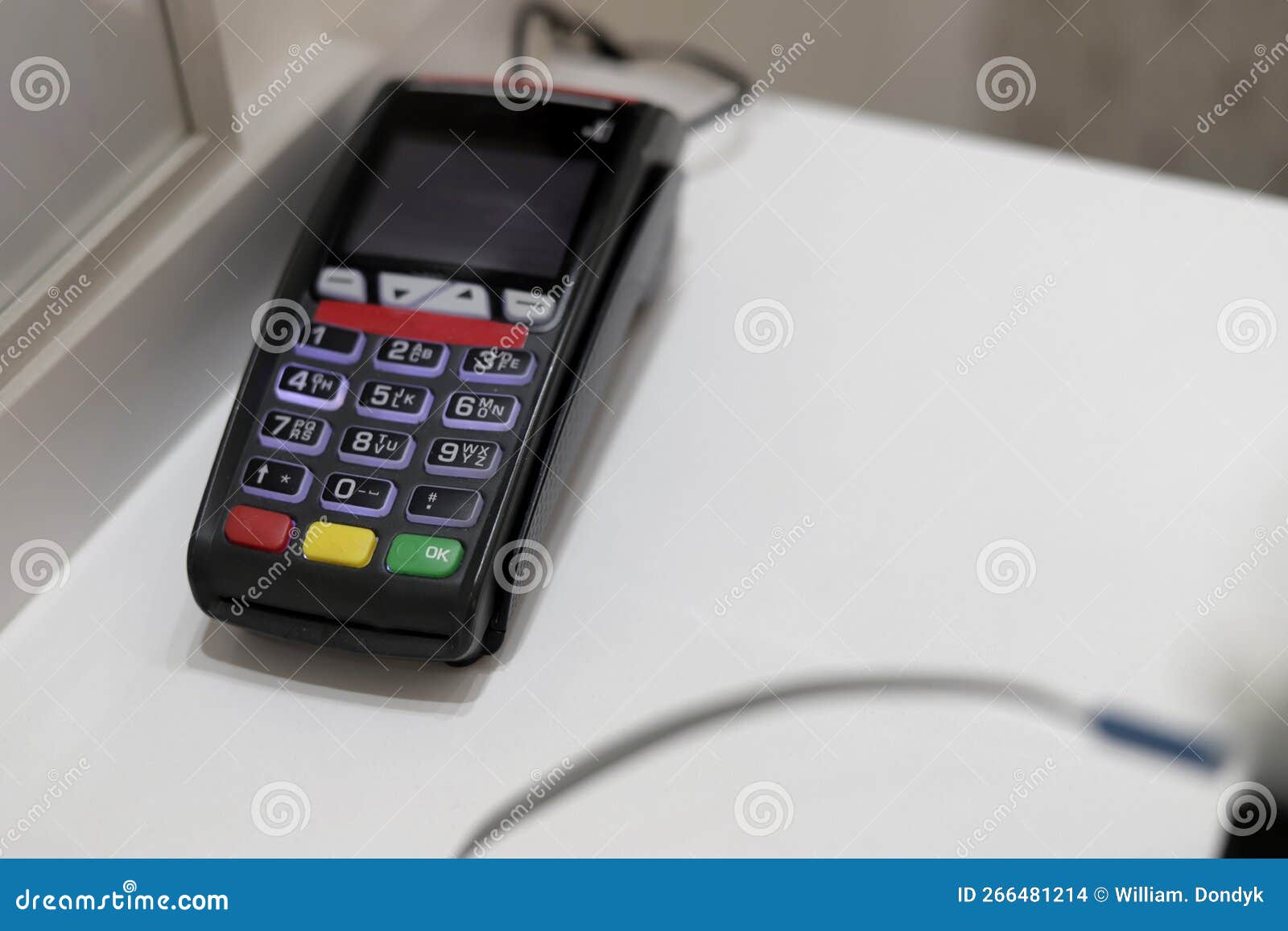 Datafono in Use at Store Desk Stock Photo - Image of keyboard, digital ...