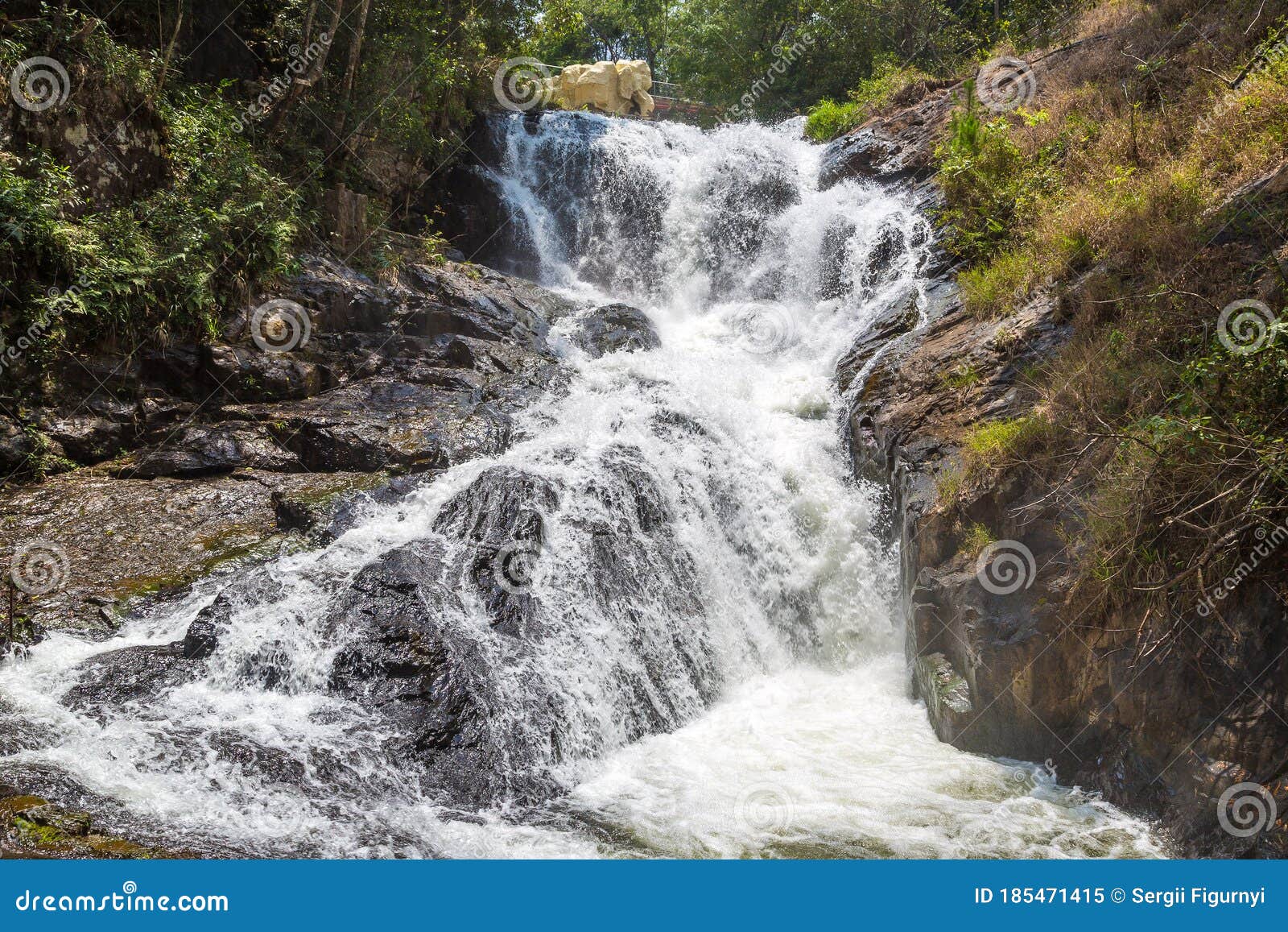 Datanla Waterfall in Dalat stock image. Image of natural - 185471415
