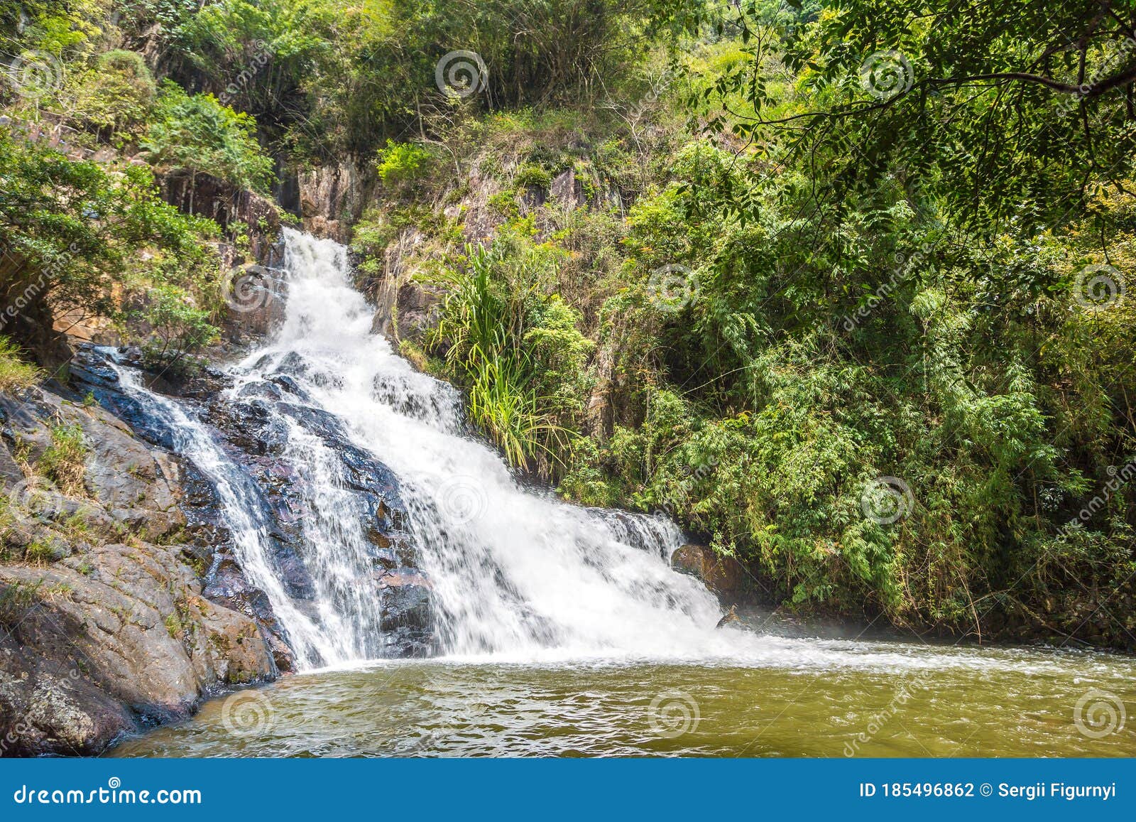 Datanla Waterfall in Dalat stock photo. Image of green - 185496862