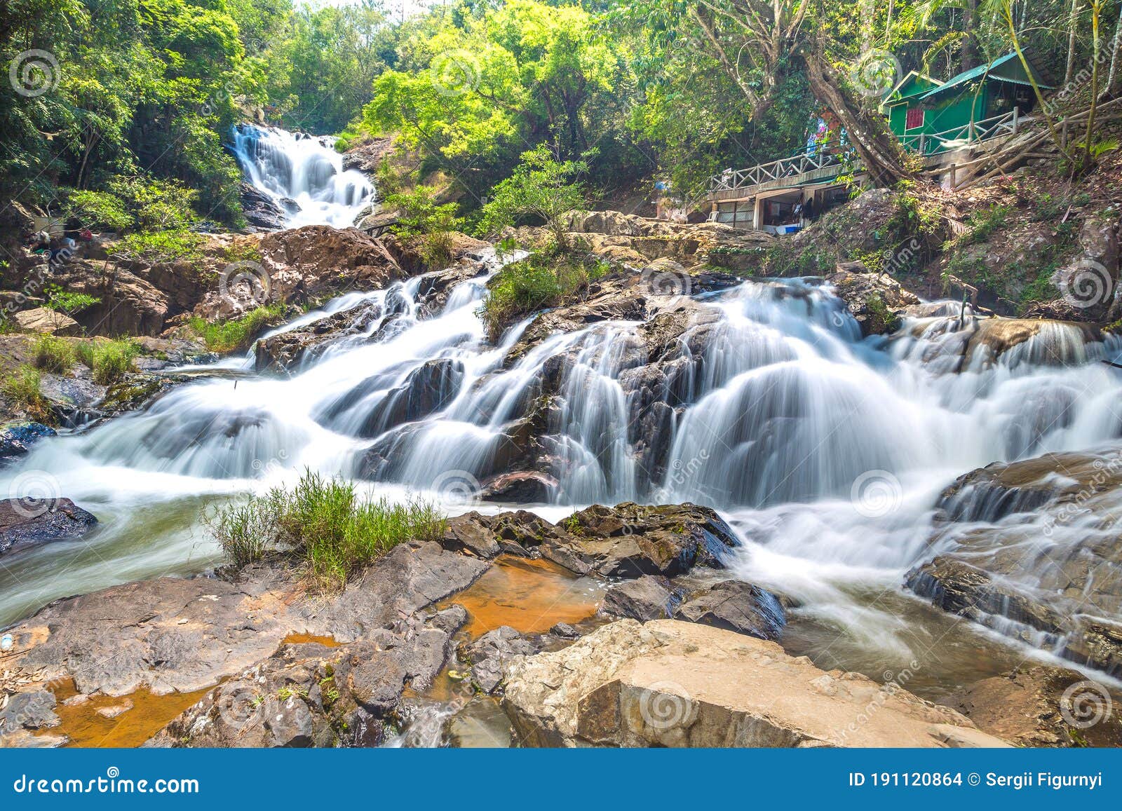 Datanla Waterfall in Dalat stock photo. Image of scenery - 191120864