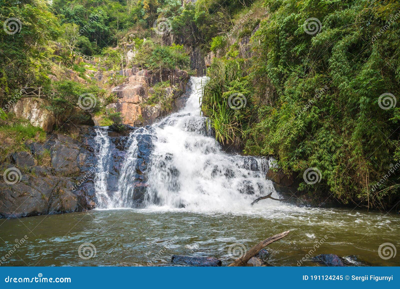 Datanla Waterfall in Dalat stock image. Image of cascade - 191124245