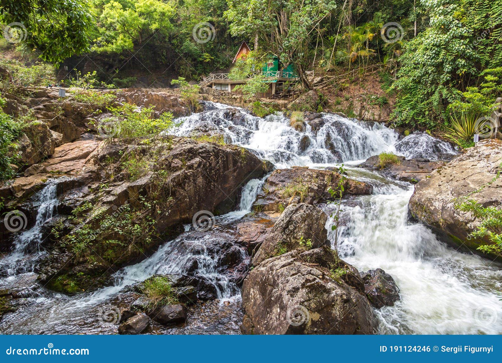 Datanla Waterfall in Dalat stock photo. Image of forest - 191124246