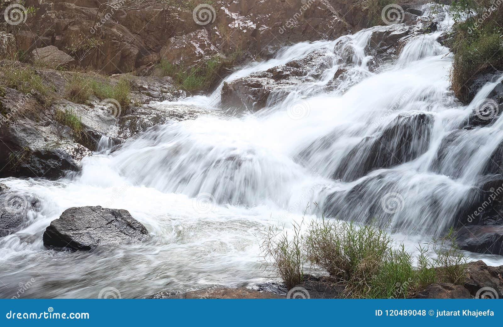 Datanla Waterfalls at Dalat, Vietnam. Stock Photo - Image of forest ...