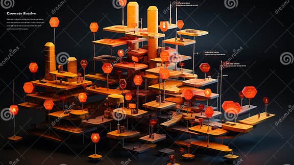 Dataverse Connections: 3D Database Structure with Arrows Stock Image ...