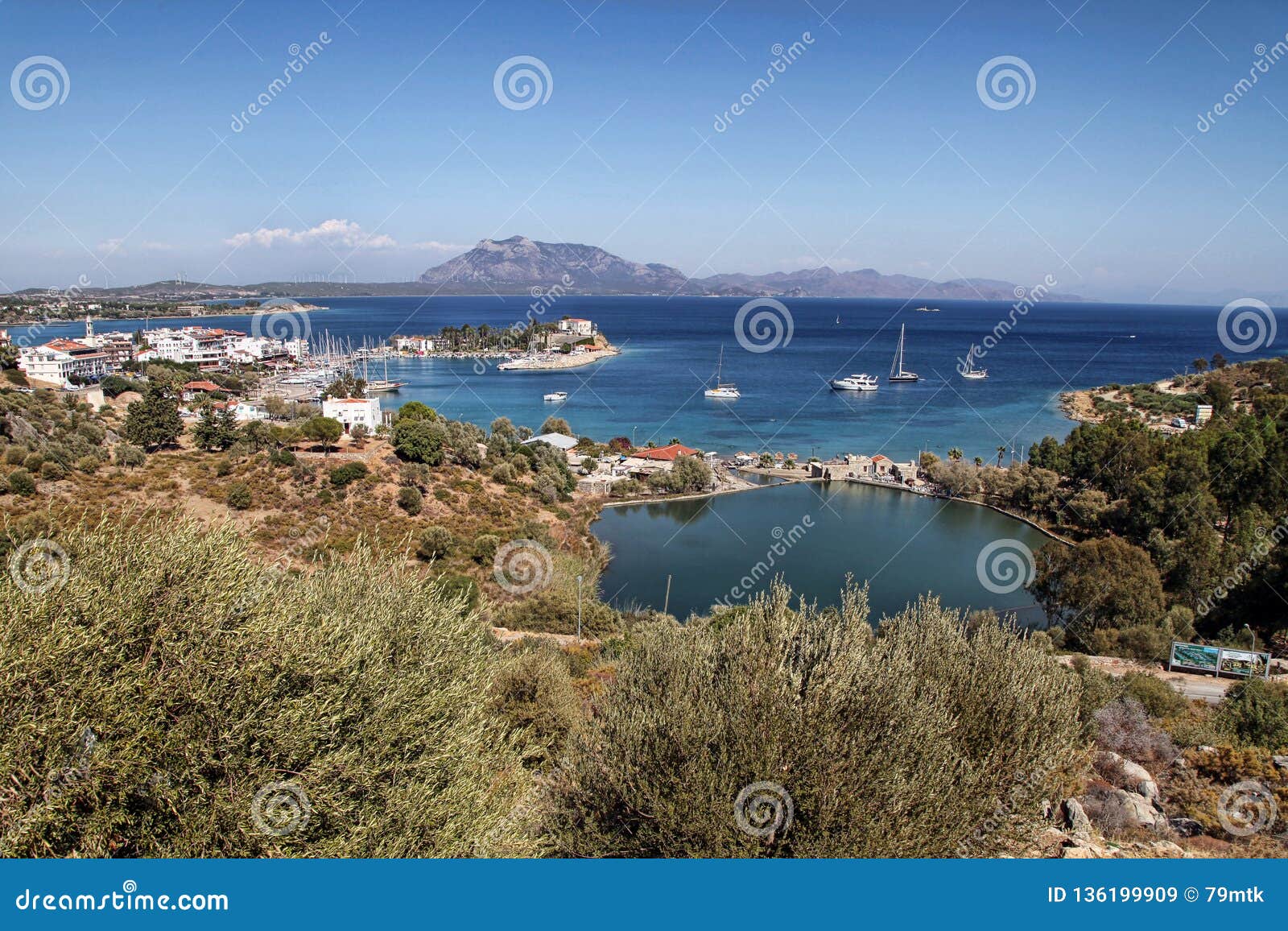 Datca Harbour view stock image. Image of city, greek - 136199909