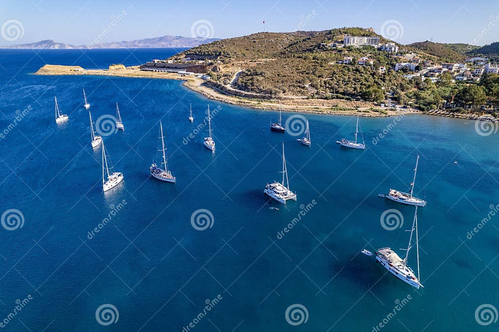 Datca, Mugla, Turkey. Aerial View of Datca Stock Photo - Image of ...