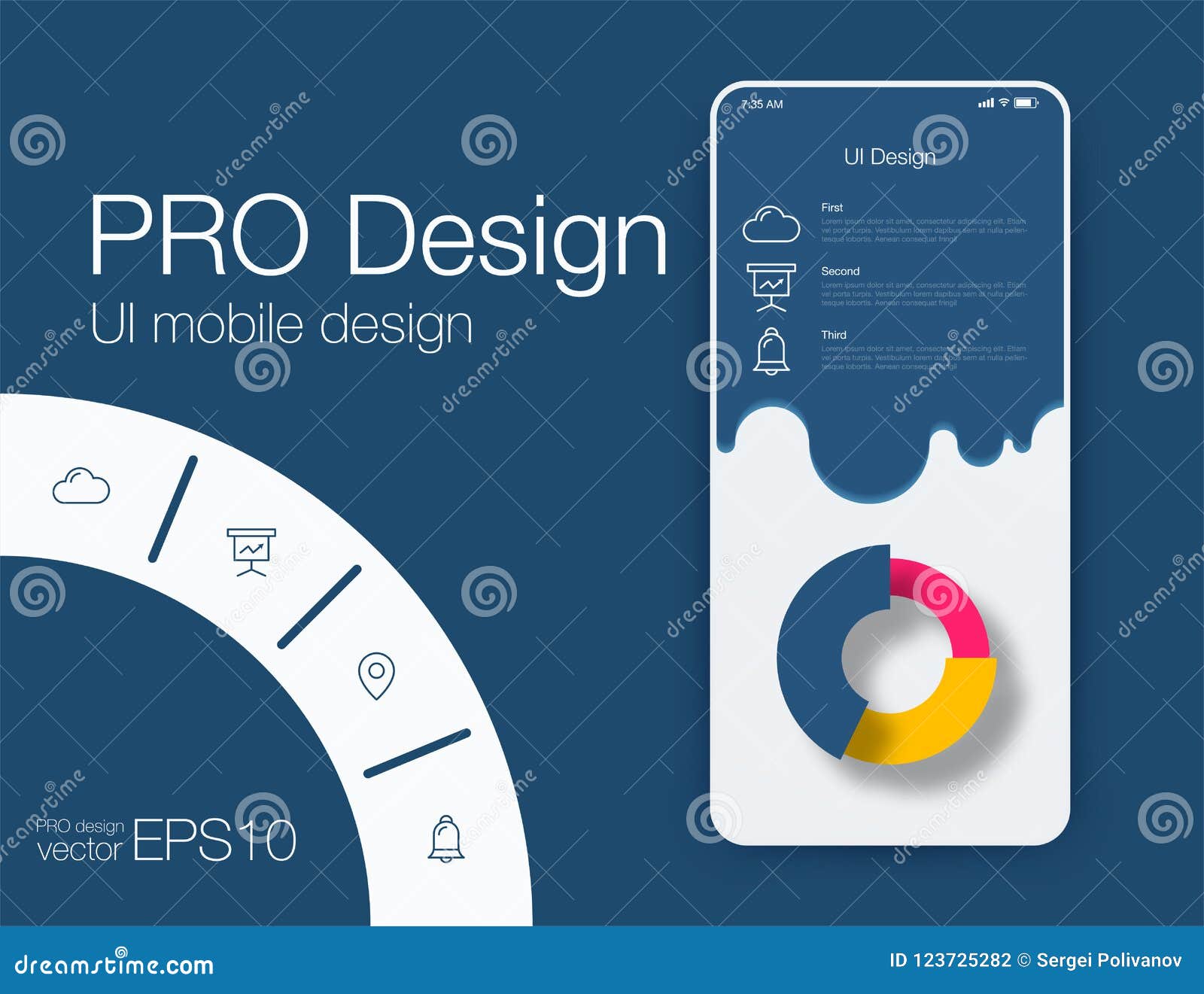 Date Application UI Design Concept Stock Vector Stock Vector ...