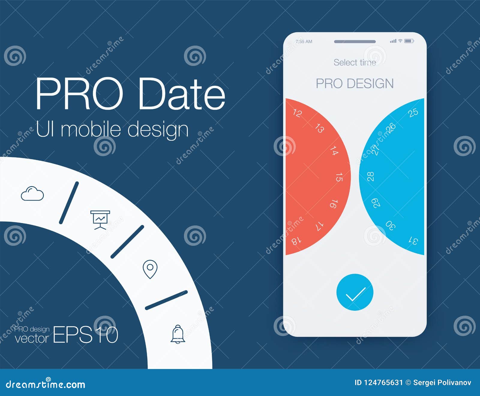 Date Application UI Design Concept Stock Vector Stock Vector ...