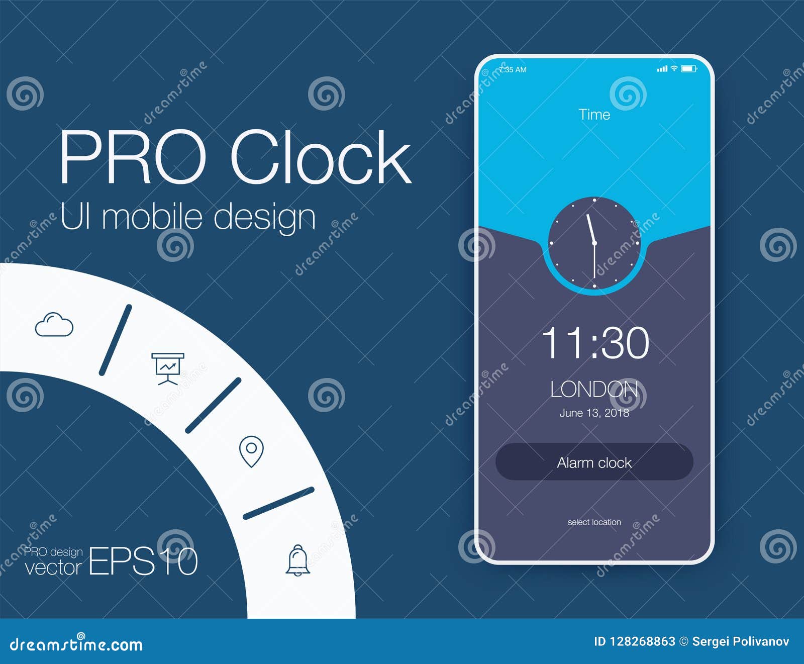 Date Application Ui Design Concept Stock Vector Illustration Of