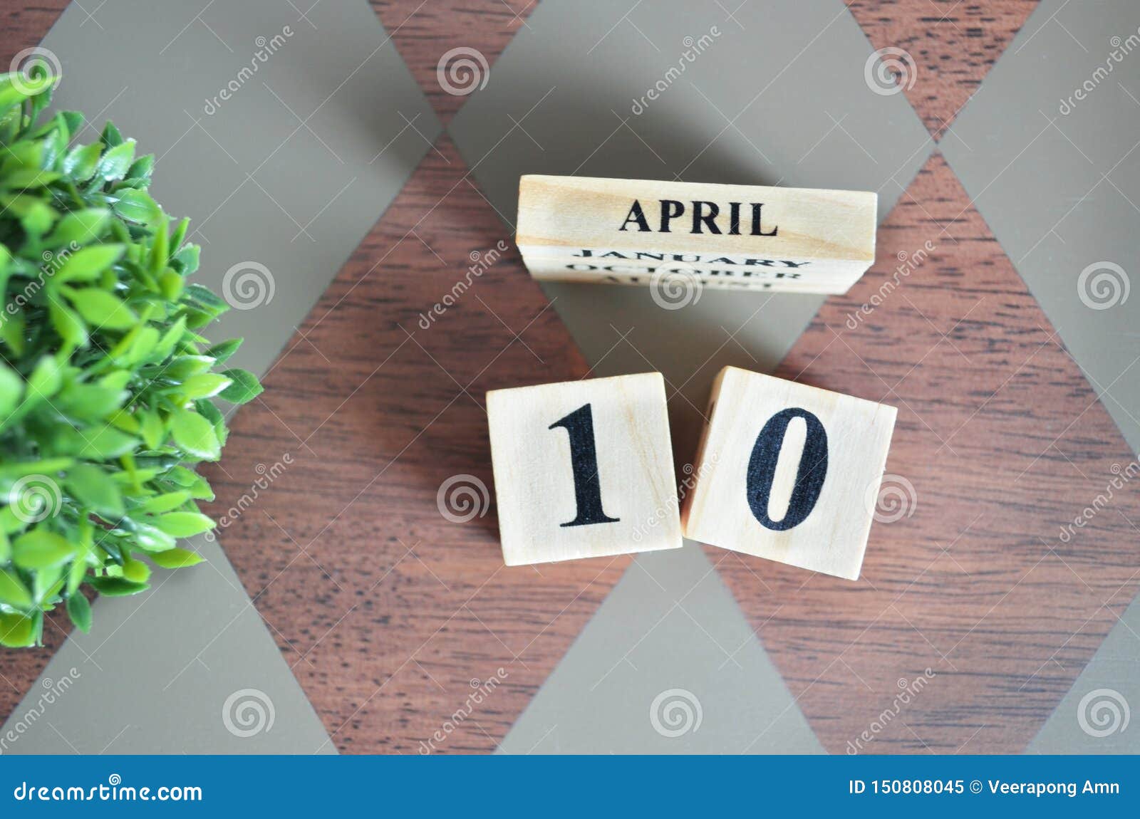 Date of April with Leaf on Diamond. Stock Image - Image of 2023 ...